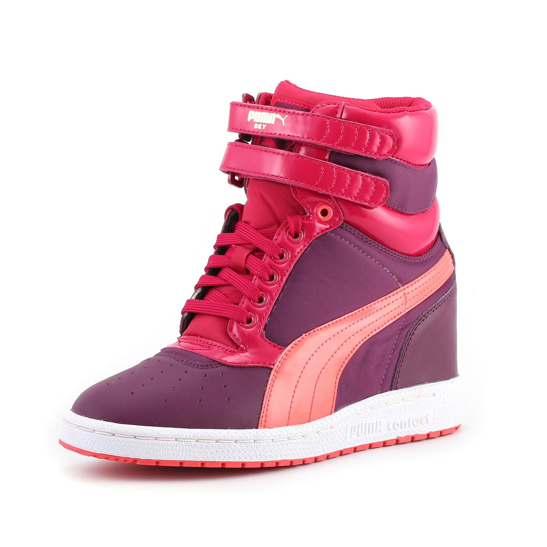 נעלי סניקרס פומה לבנות, PUMA SKY 2 Hi Wedge Jr - משלוח והחזרה חינם ...