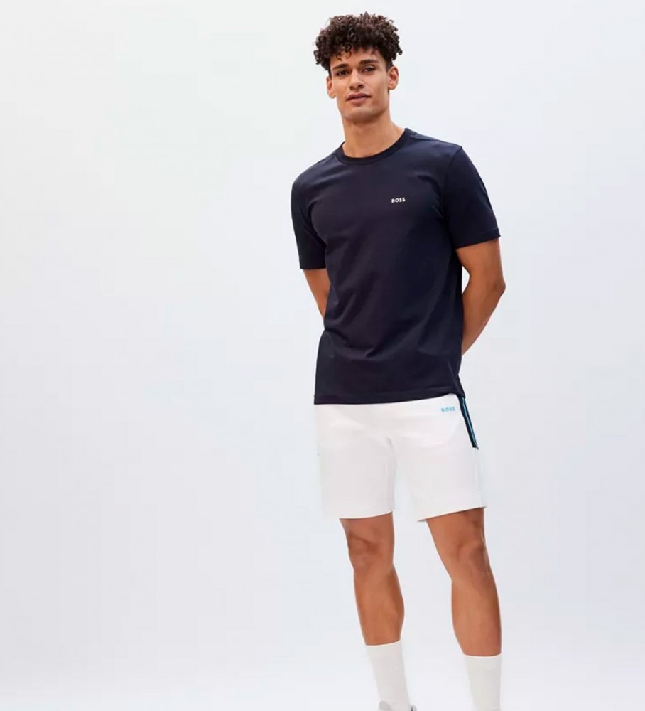 חולצת T הוגו בוס לגברים, HUGO BOSS STRETCH-COTTON T-SHIRT CONTRAST LOGO ...