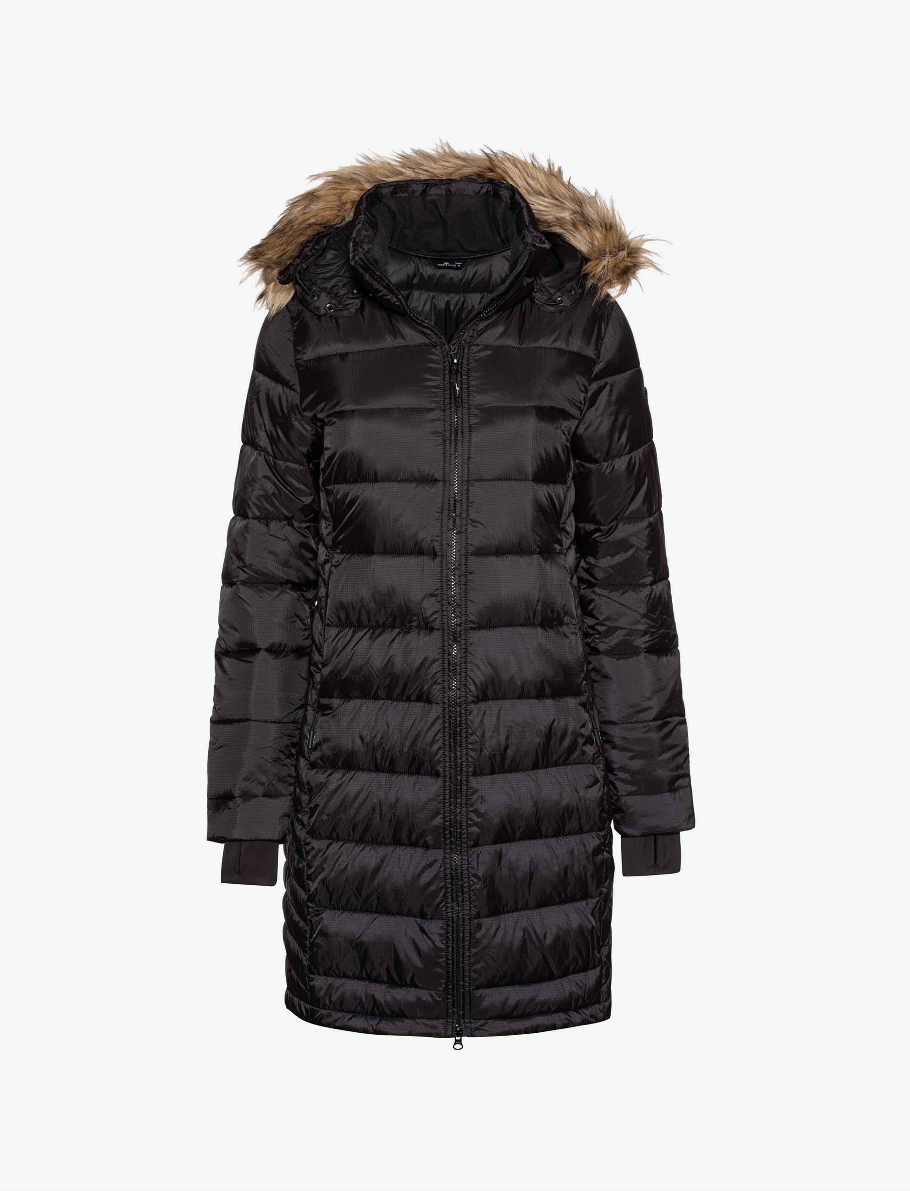 ג'קט ומעיל לנשים, Nord blue Long down jacket - משלוח והחזרה חינם ...